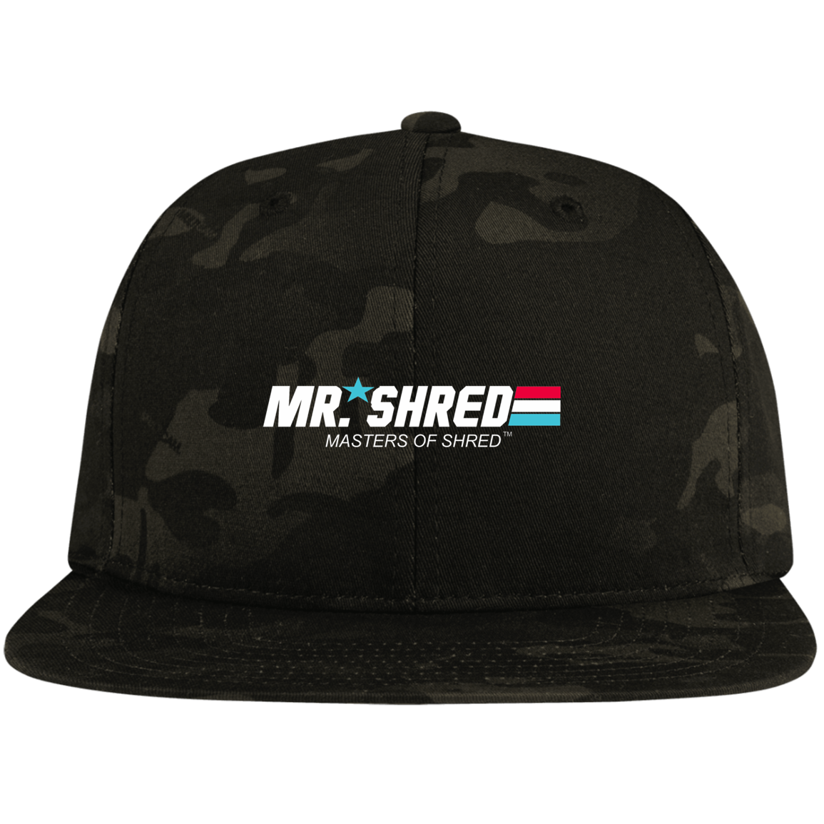 "Mr. Shred" Embroidered Flat Bill High-Profile Snapback Hats! – Retro ...